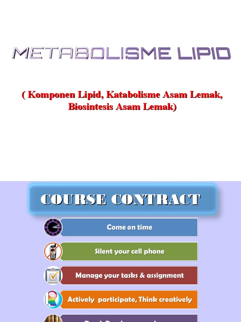 Komponen Lipid, Katabolisme Asam Lemak, Biosintesis Asam Lemak | PDF ...