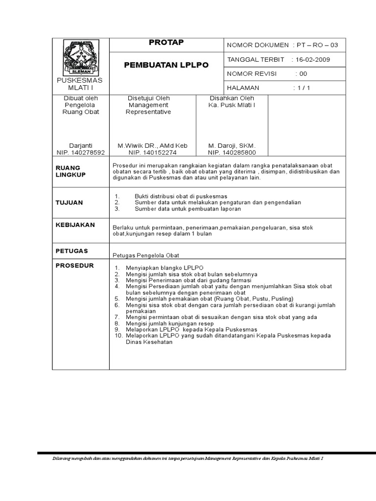 03.pembuatan LPLPO | PDF | Pengembangan Diri | Sains & Matematika