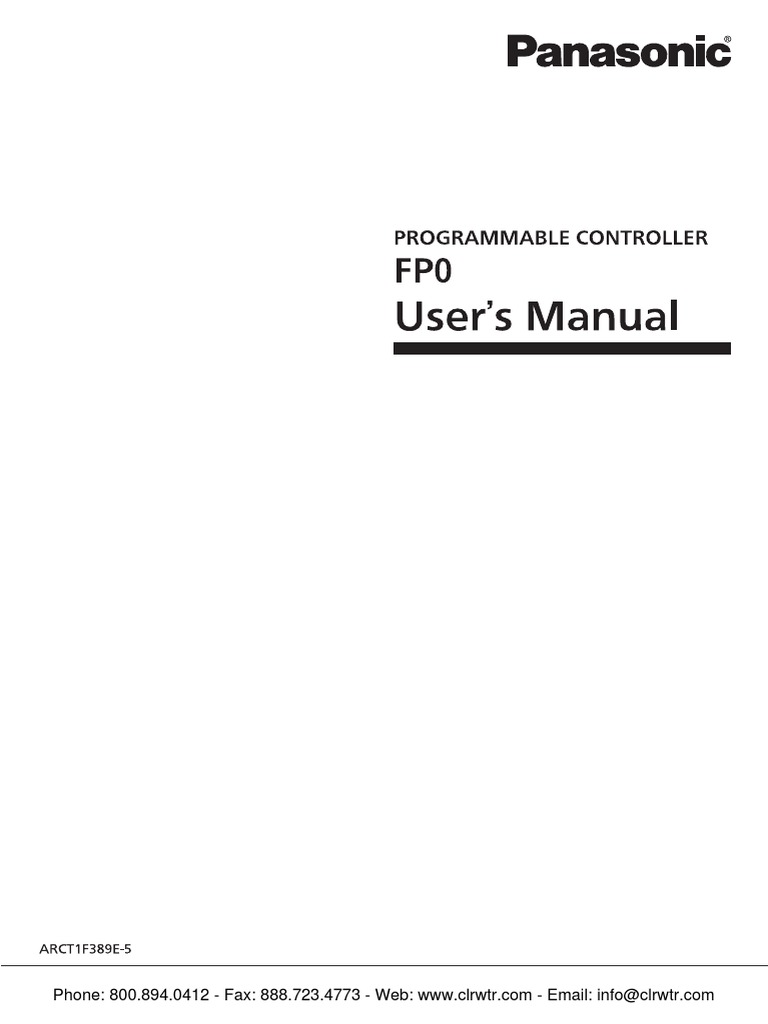Panasonic FPWIN Manual | PDF | Power Supply | Bipolar Junction Transistor