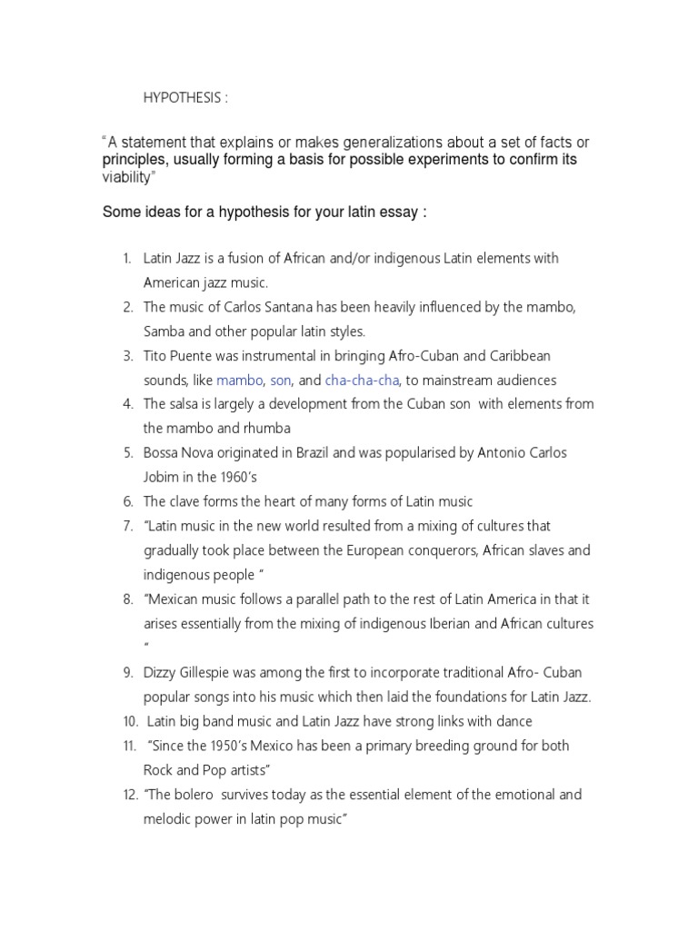 Hypothesis Ideas-3 | PDF
