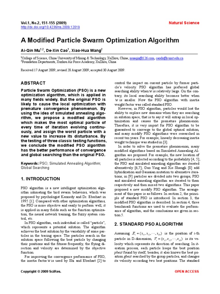Modified PSO 64 PDF | Download Free PDF | Mathematical Optimization | Systems Theory