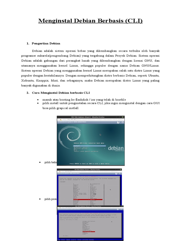 Panduan Instalasi Debian CLI | PDF