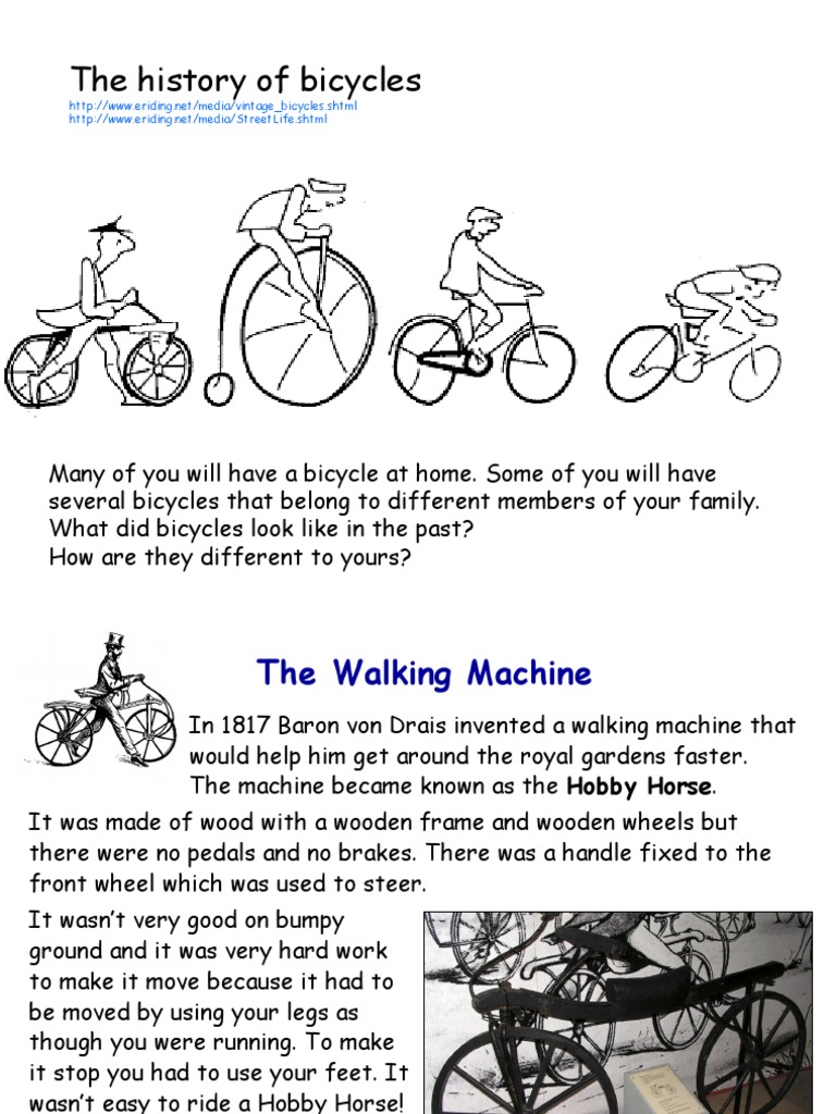 The History of Bicycles | PDF | Vehicle Technology | Human Powered ...