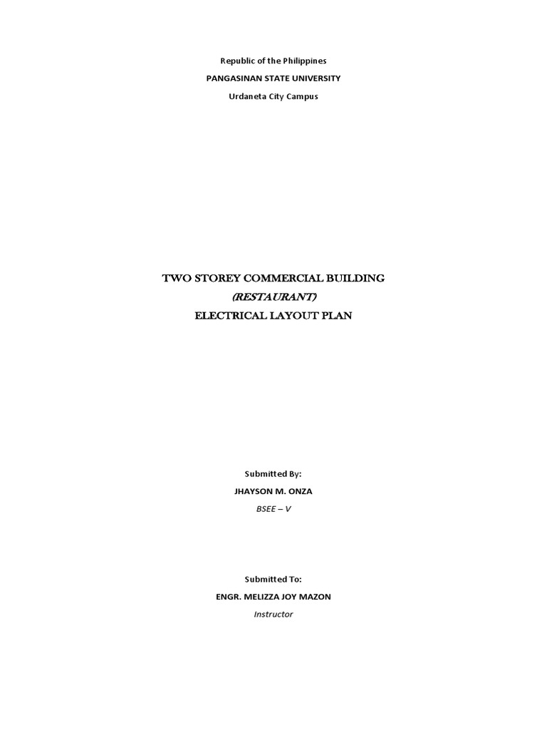 Two Storey Commercial Building Electrical Layout Plan PDF | PDF ...