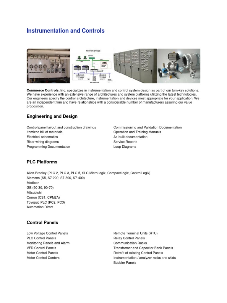 Instrumentation and Controls | PDF | Programmable Logic Controller ...