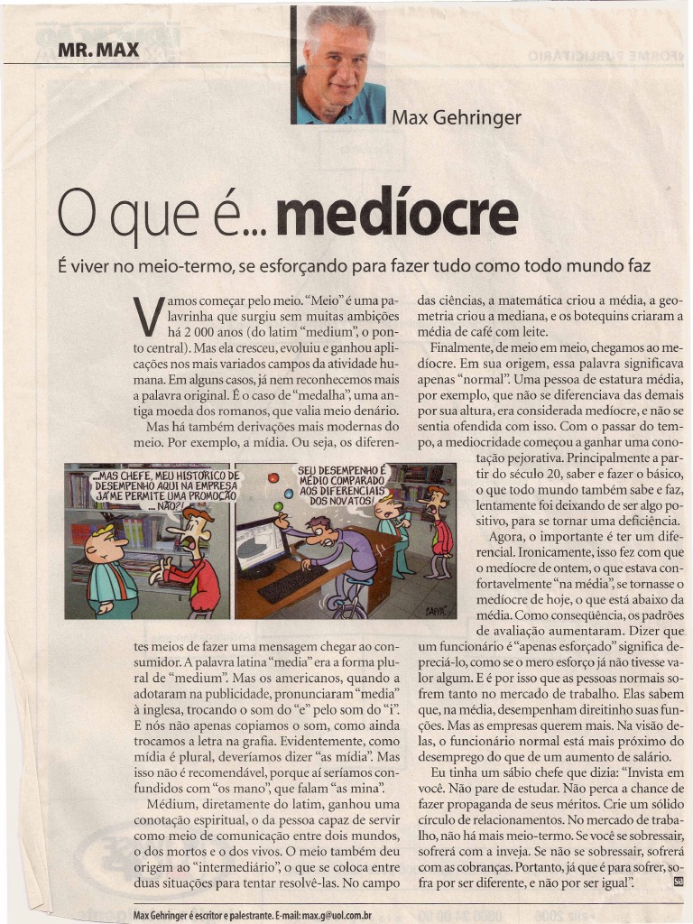 O Que É Medíocre _ Significado de Medíocre: Entenda Sua Definição e Uso ...