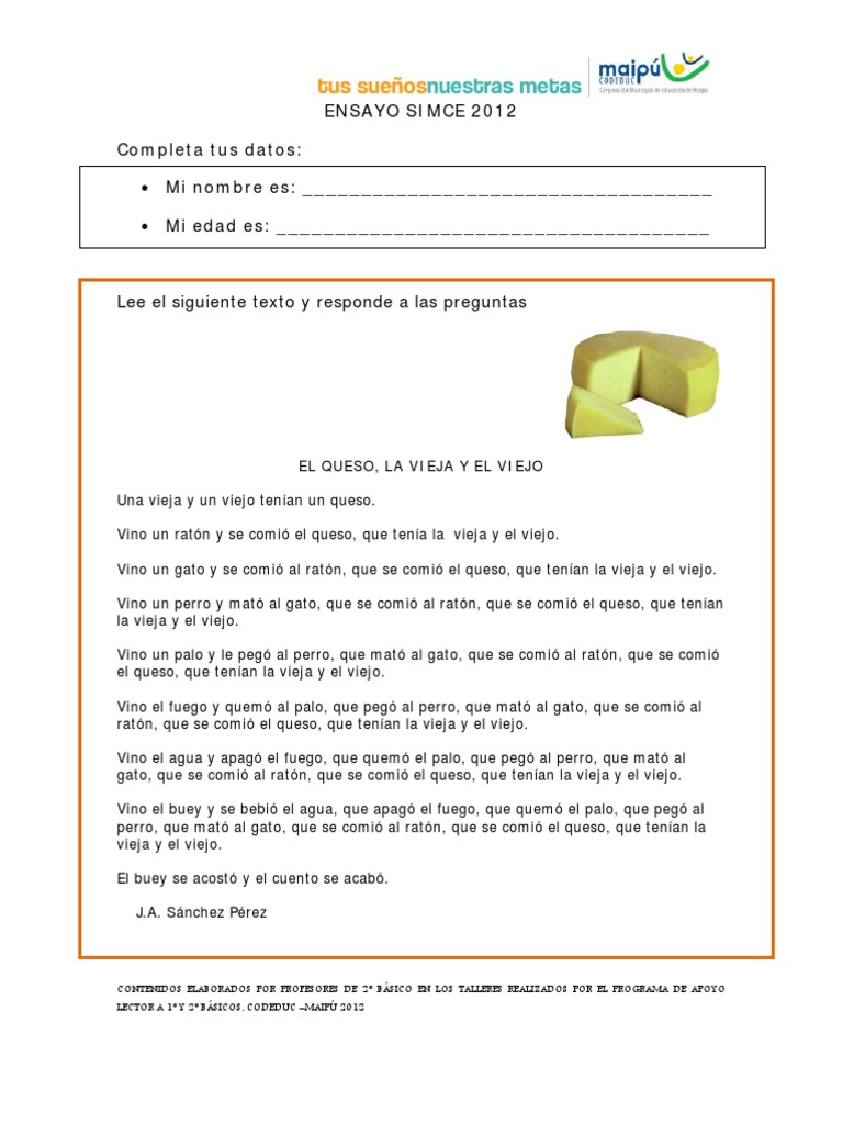 3° TEXTO ENSAYO SIMCE 2° Básico 2018 | PDF | Ocio