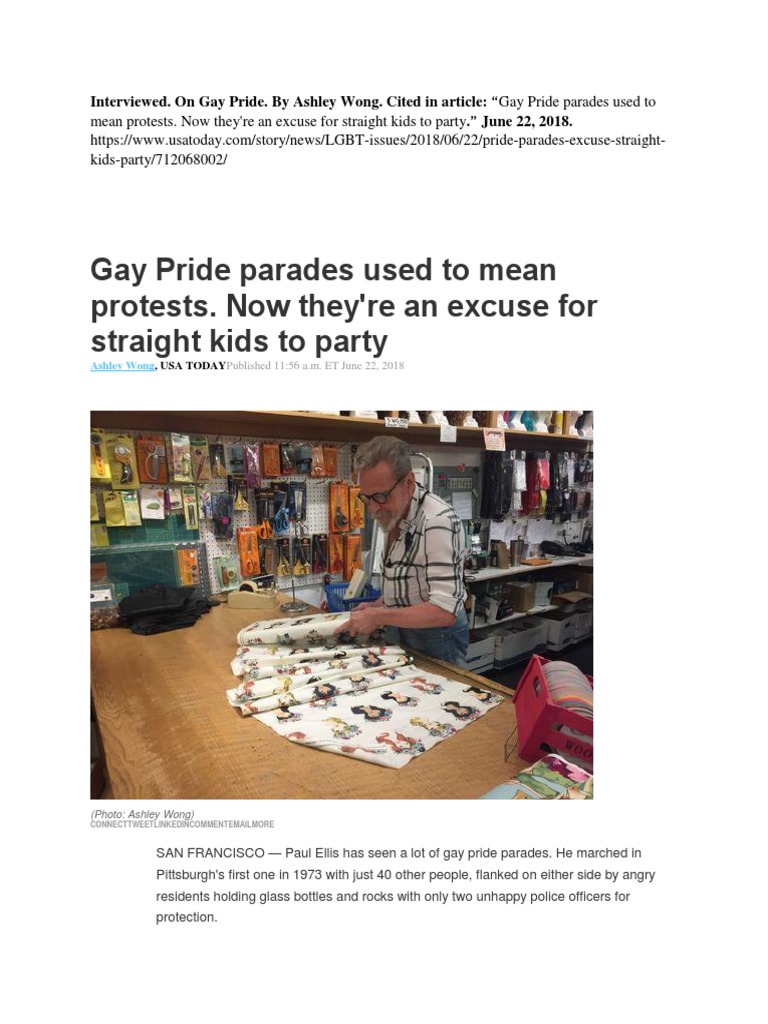 Article On Cooptation of Gay Pride March | PDF | Lgbt Community | Lgbt