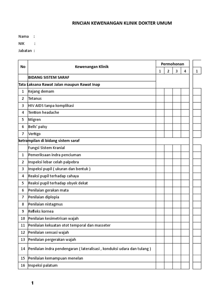 RKK Dokter Umum | PDF