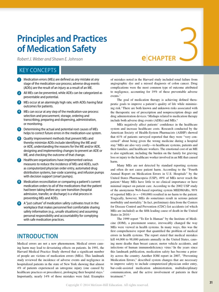 Principle of Medication Safety | PDF | Medical Error | Dose (Biochemistry)