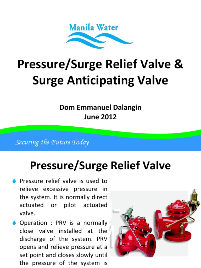 PRV, Sav | PDF | Pump | Valve