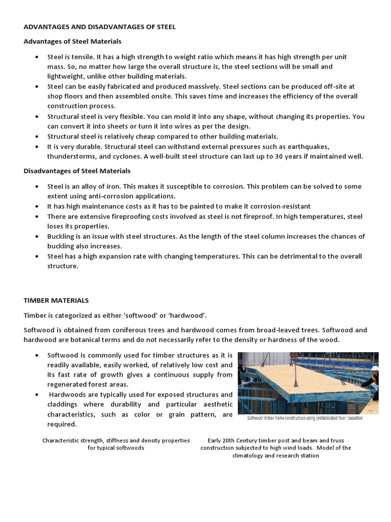 Steel and Timber | PDF | Lumber | Structural Steel