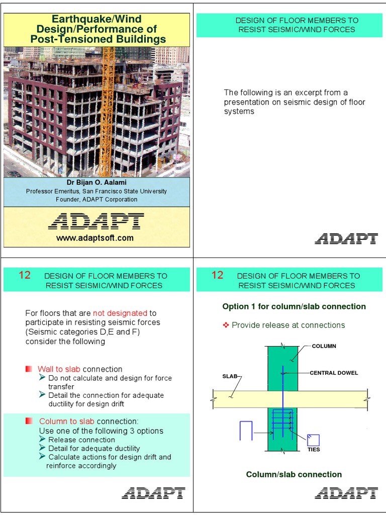 ADAPT Slab Column Connection PDF | PDF | Deformation (Mechanics) | Column