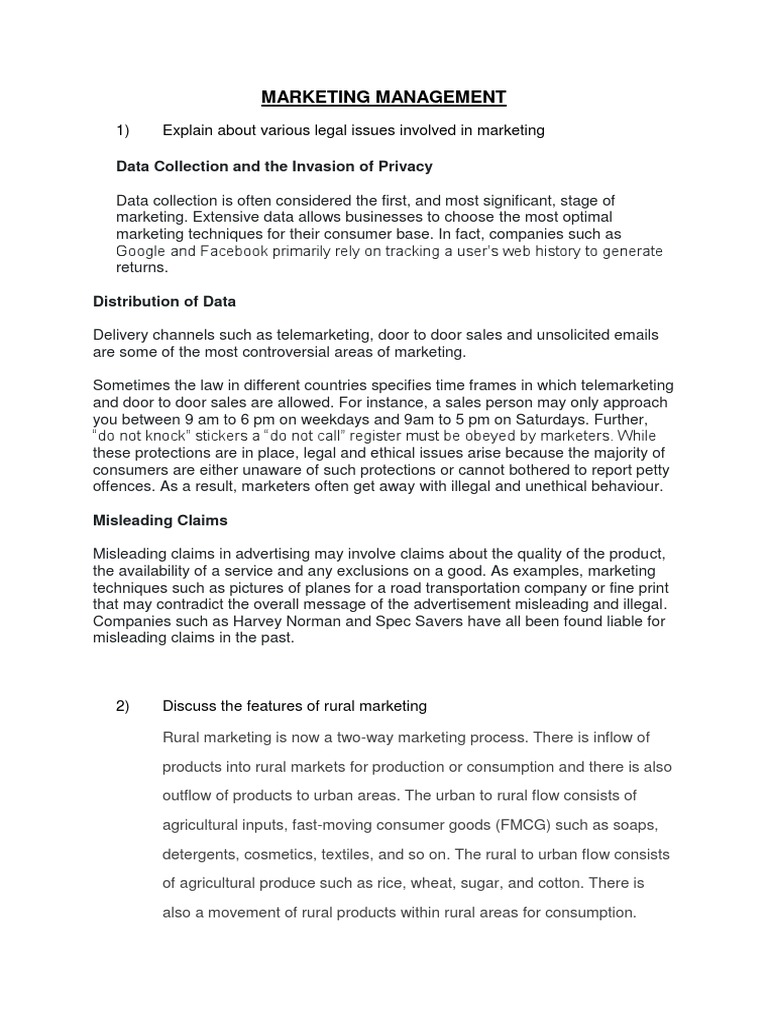 Marketing Management Notes | PDF | Retail | Market Segmentation
