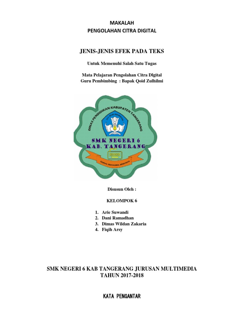 Jenis Efek Teks dalam Pengolahan Citra | PDF