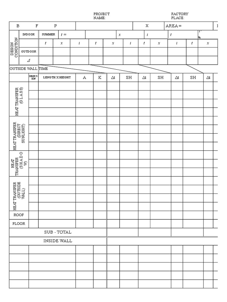 Heat Load Sample | PDF