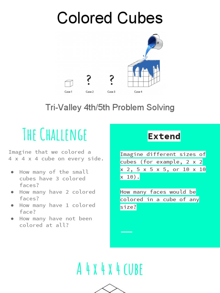 Colored Cubes Presentation 2 | PDF | Teaching Mathematics