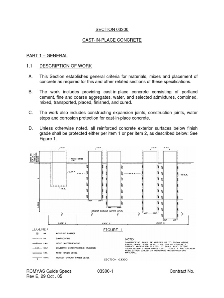 Section 03300 Cast-In-place Concrete | PDF | Concrete | Construction ...
