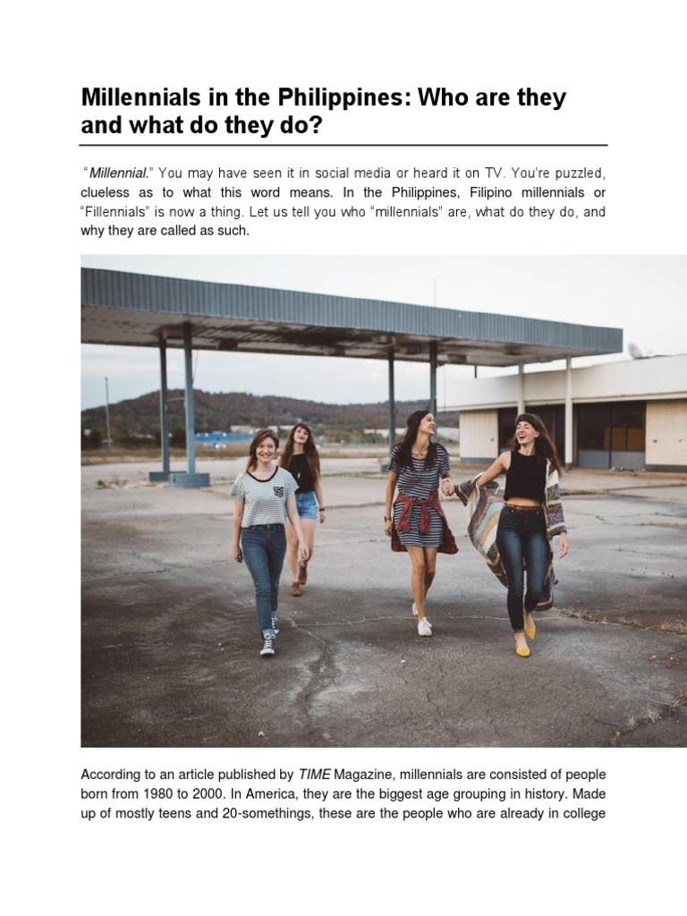 Millennials in The Philippines | PDF | Millennials | Mass Media