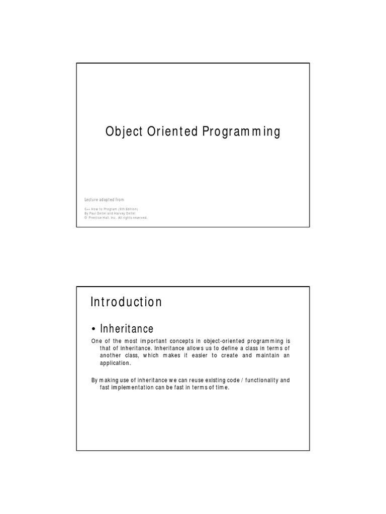 Lec 04 Inheritance Download Free Pdf Inheritance Object Oriented Programming Class