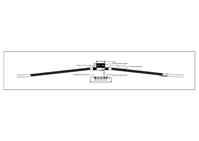 Design plan for an accessible pedestrian walkway with ramps, benches ...