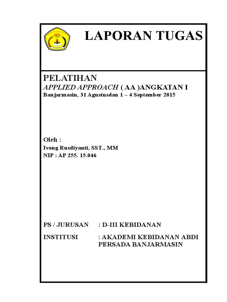 Cover LAPORAN TUGAS | PDF