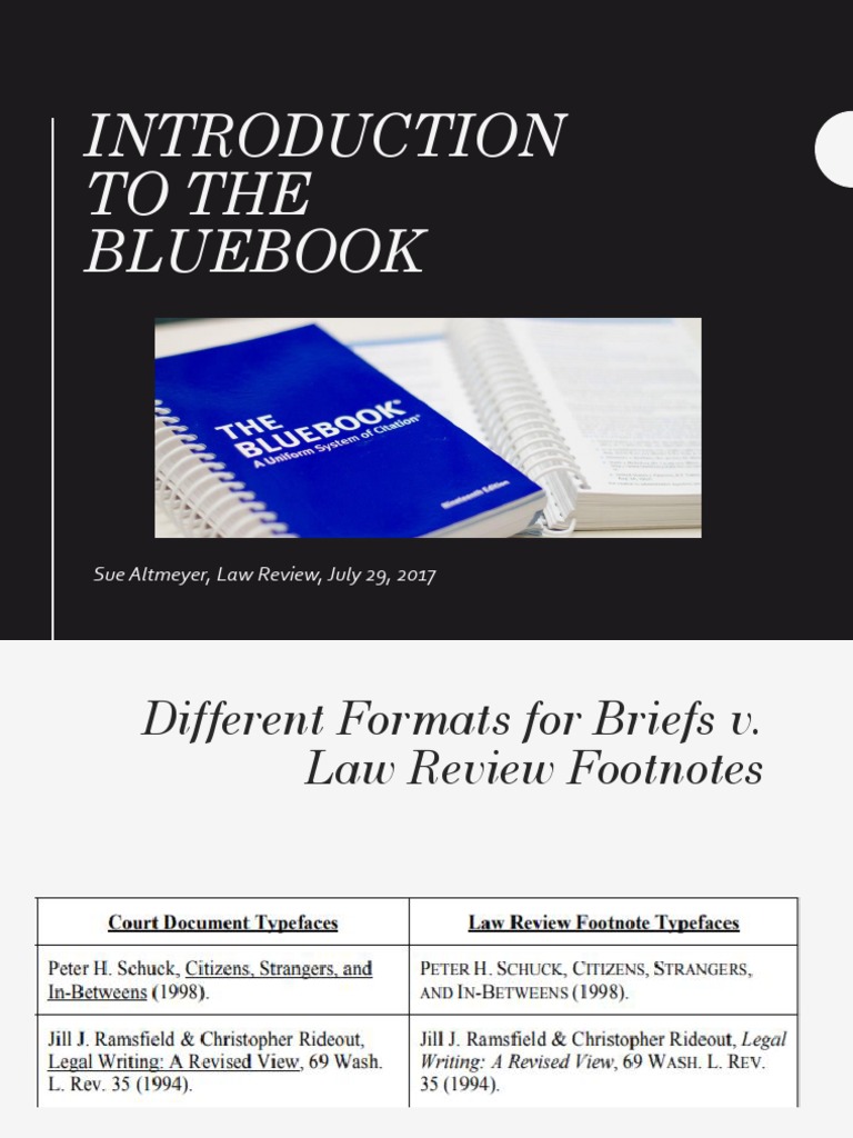 Introduction To The BlueBook | PDF | United States Code | Justice