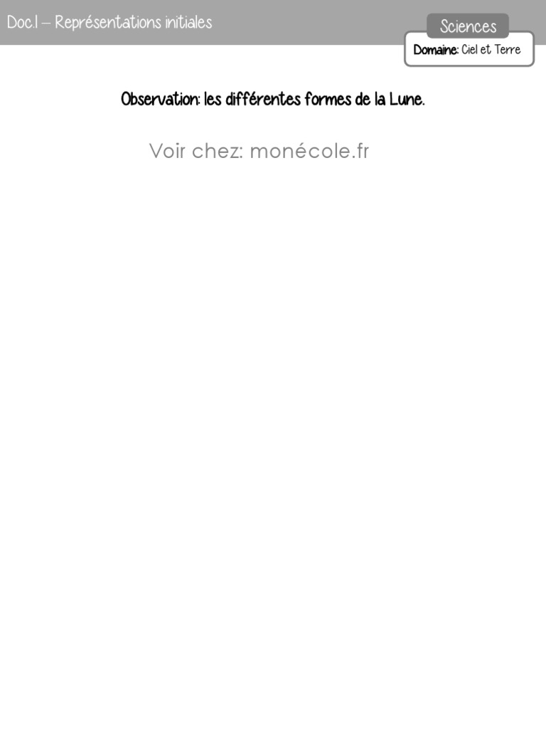 Phases et observations de la Lune | PDF | Lune | Système solaire