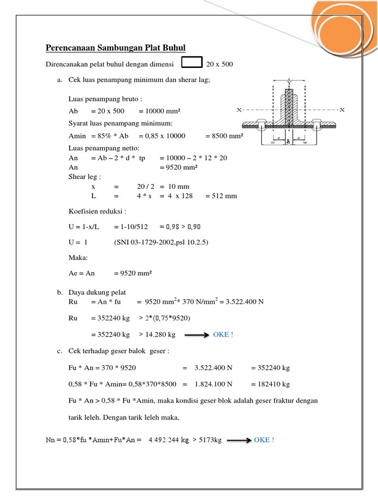 Perencanaan Sambungan Plat Buhul | PDF