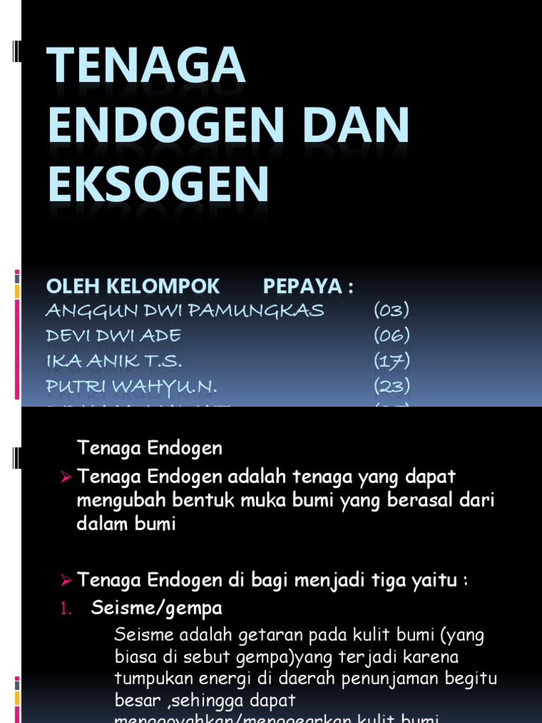 Tenaga Endogen Dan Eksogen | PDF