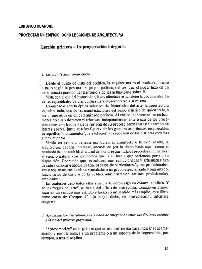 Leccion Primera - 8 Lecciones de Arquitectura PDF | PDF