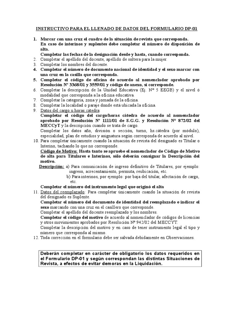 07-Instructivo para Formularios Altas y Bajas | PDF