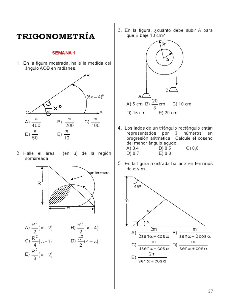 Problemas de Trigonometría Avanzada | PDF | Trigonometría | Triángulo
