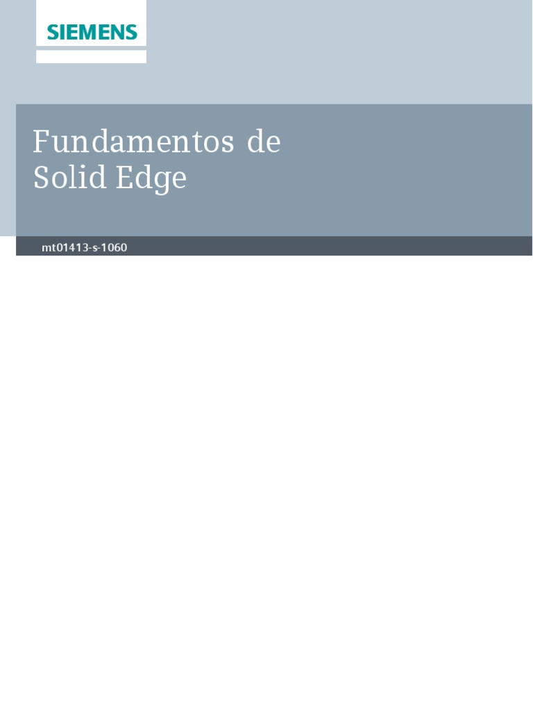 Fundamentos de Solid Edge | PDF | Comunicación arquitectónica | Museología