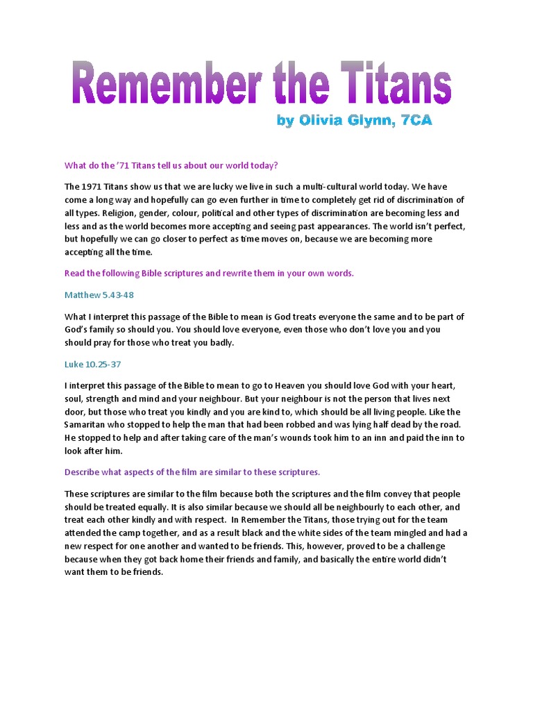 Remember The Titans | PDF