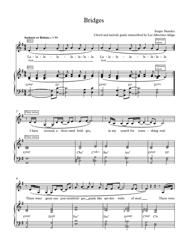 Bridges - Sheet Music | PDF | Compositions musicales | Musicologie