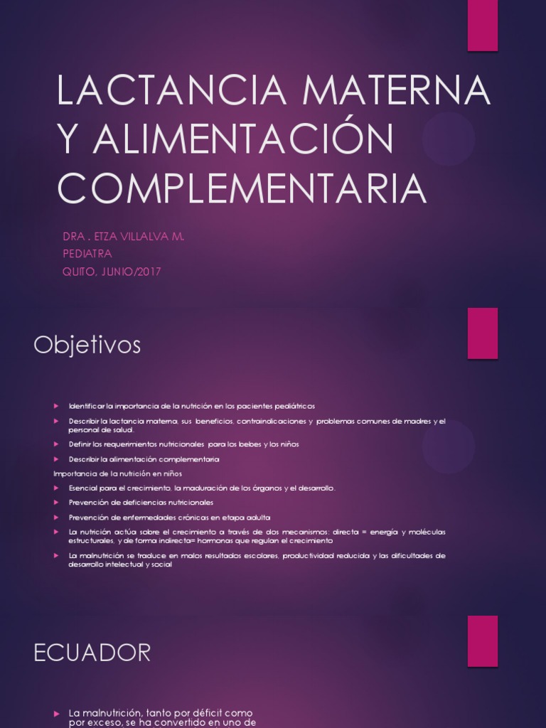 Lactancia Materna y Alimentación Complementaria PDF | PDF ...