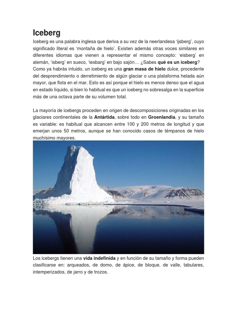 Iceberg Descargar Gratis Pdf Ciencias De La Tierra Ciencias Fisicas