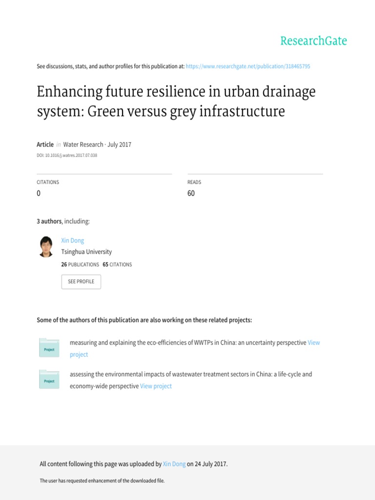 Enhancing resilience of urban drainage systems with green vs grey ...