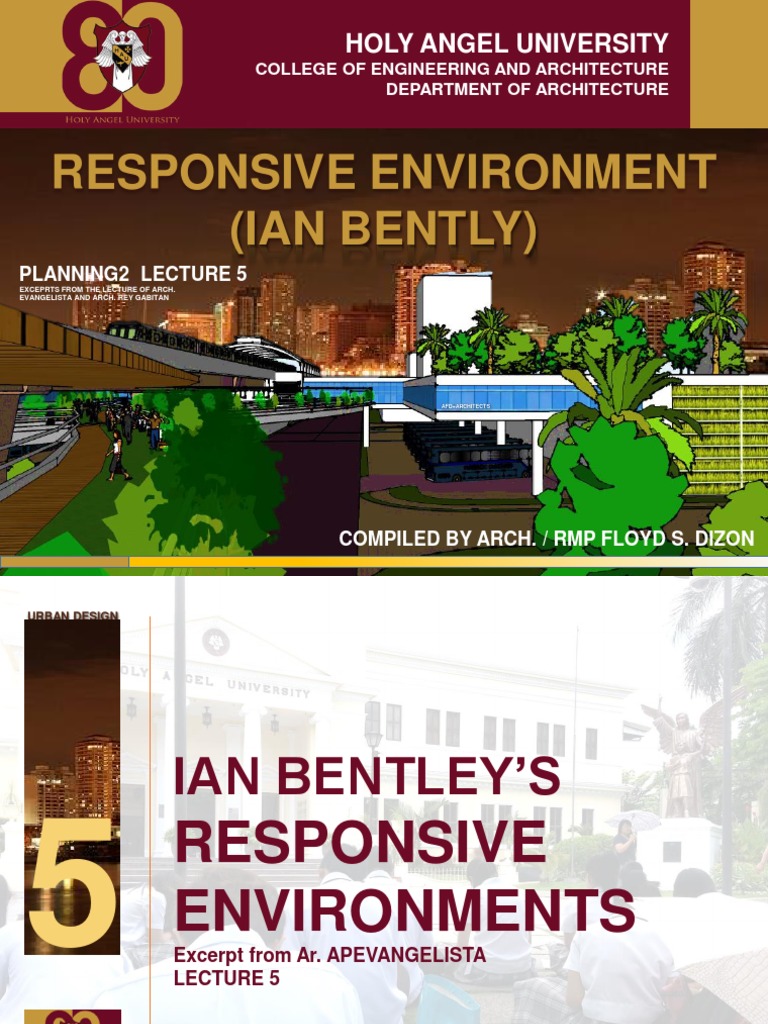 Responsive Environment (Ian Bently) | PDF | Urban Design | Design