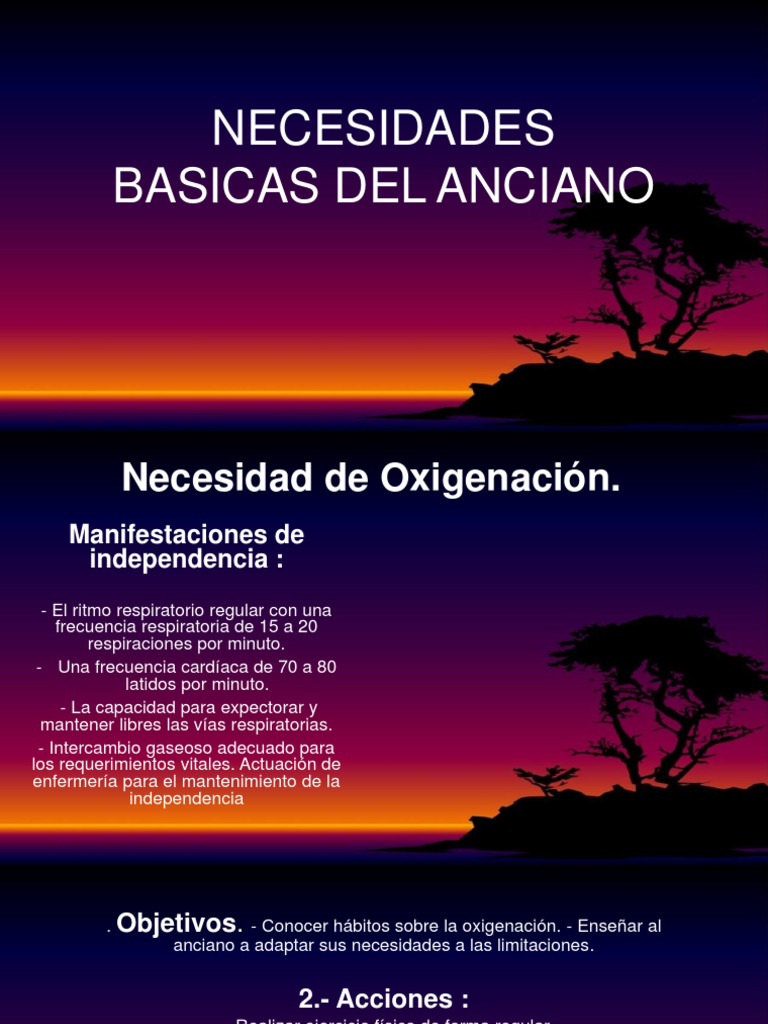 Necesidades Basicas Del Anciano | PDF | Vejez | Termorregulación Necesidades Basicas Del Anciano | PDF | Vejez | Termorregulación