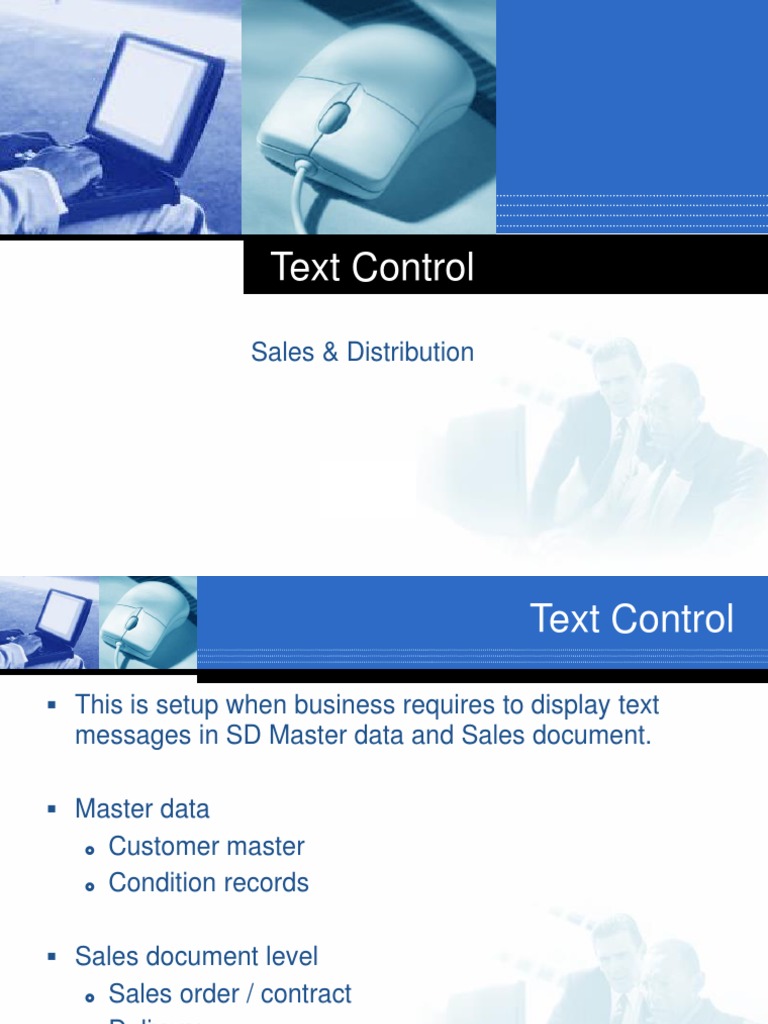 Text Control: Sales & Distribution | PDF | Sales | Information Technology