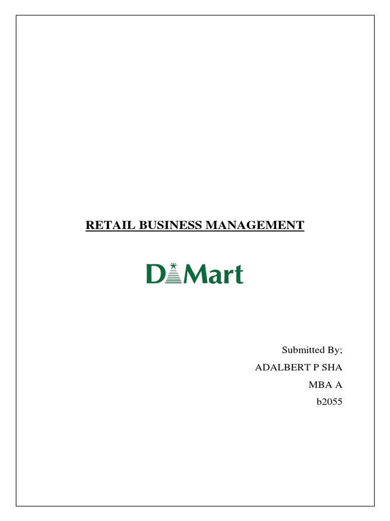 DMart | Download Free PDF | Retail | Market Segmentation