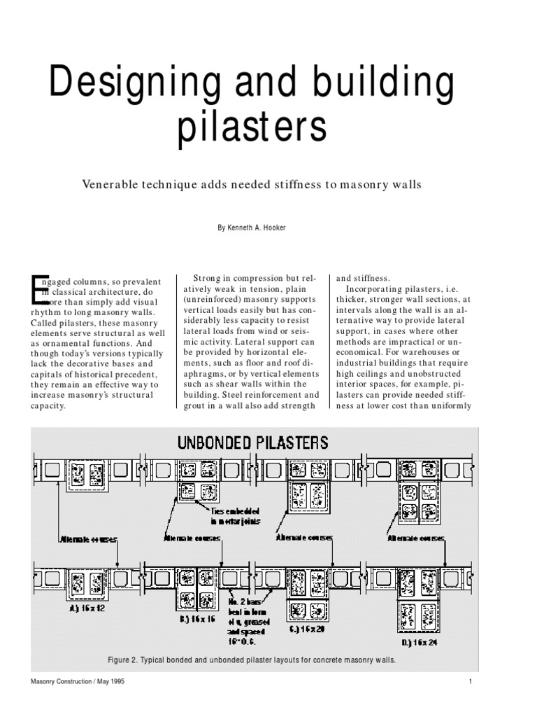 Masonry Construction Article PDF_ Designing and Building Pilasters ...