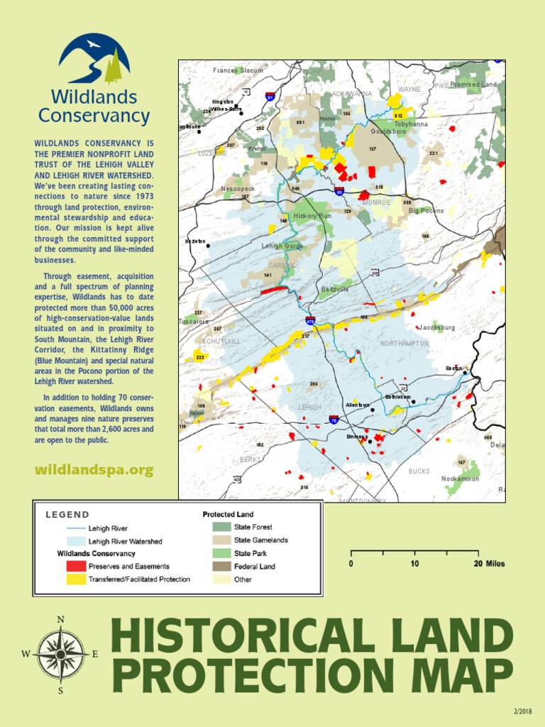Wildlands Conservancy Historical Land Preservation Map | PDF | Nature