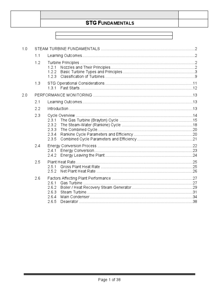 STG Fundamentals | PDF | Turbine | Steam