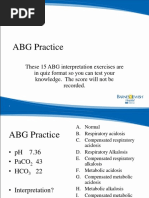 Arterial Blood Gases Practice Problems and Answers | PDF