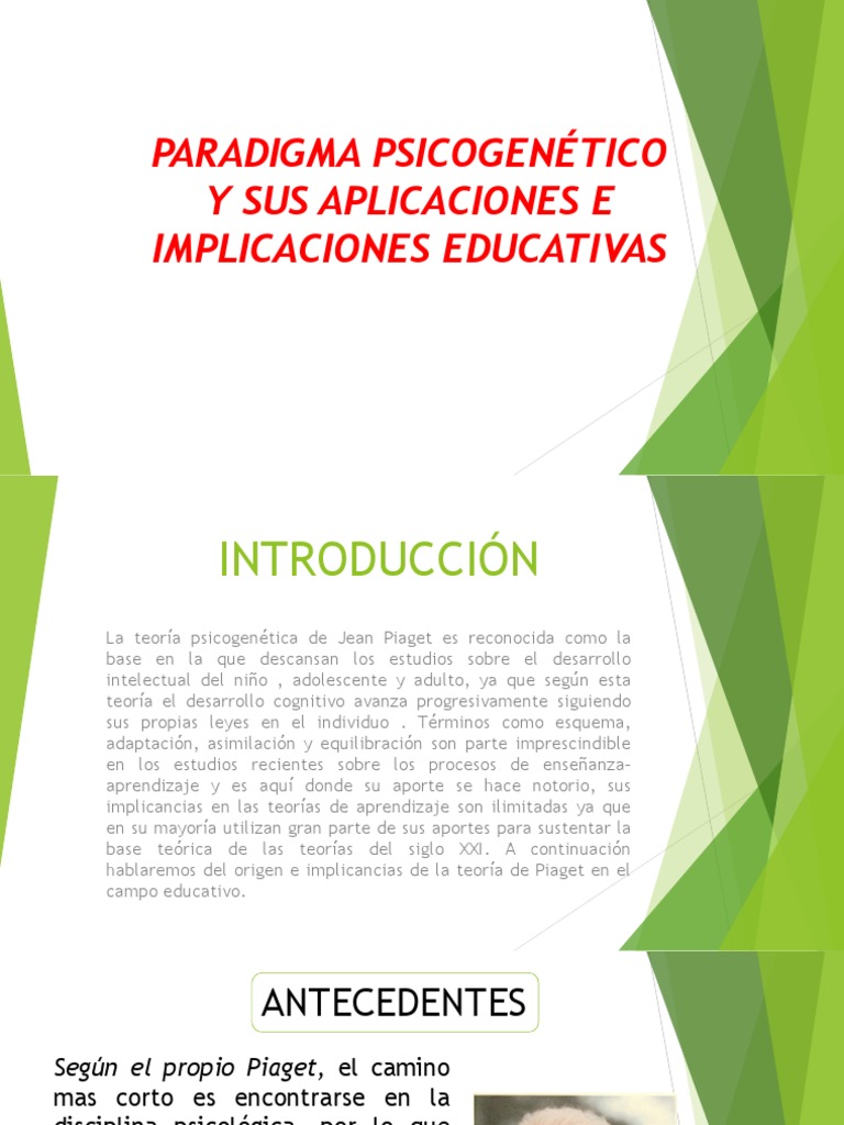 Paradigma psicogenético y sus implicaciones educativas | PDF ...