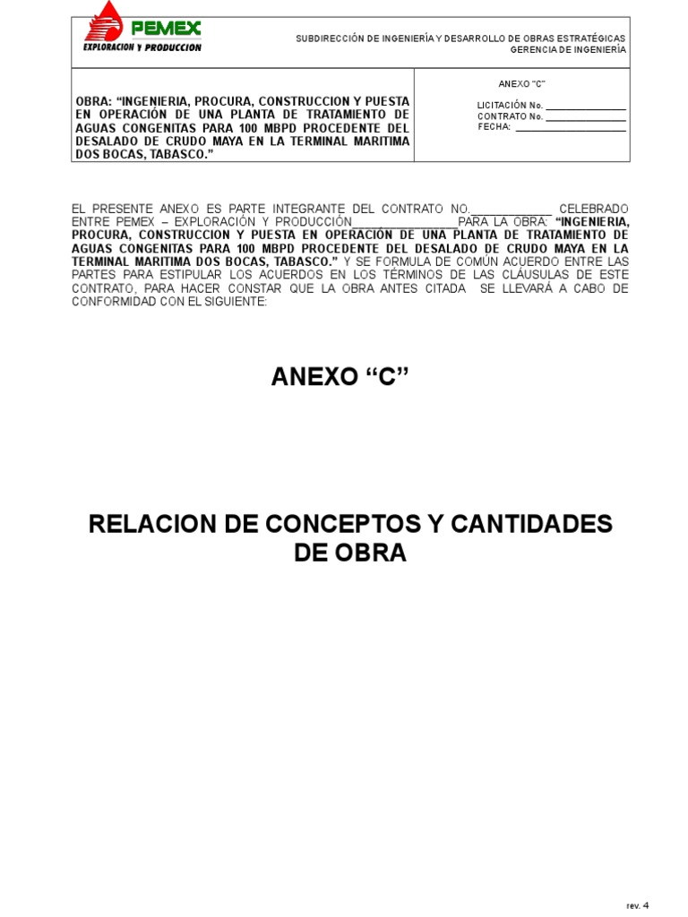 Anexo C Rev 4 | PDF