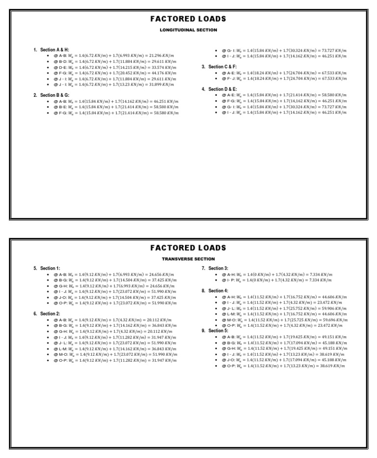 Factored Loads in Structural Design | PDF | Teaching Methods ...